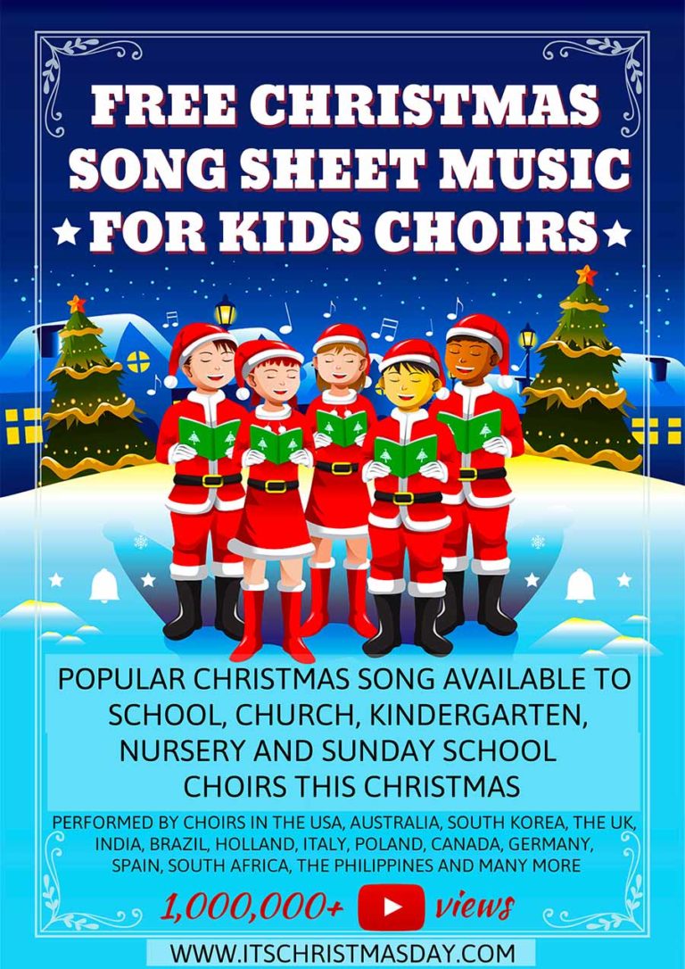 Free Christmas Song Sheet Music and MP3s for Kids Choirs - It's ...
